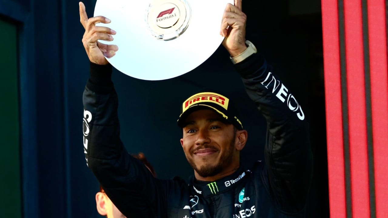 GP da Austrália: Lewis Hamilton comemora primeiro pódio de 2023