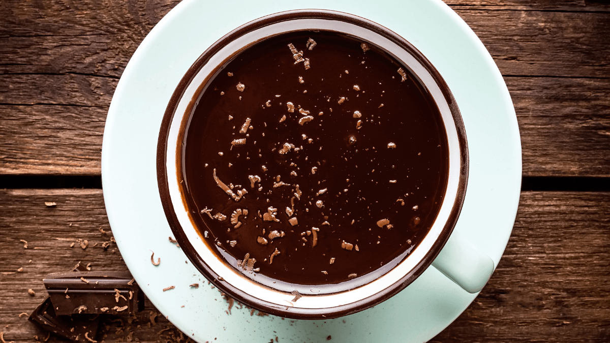 Receita do verdadeiro chocolate quente, e sem amido de milho