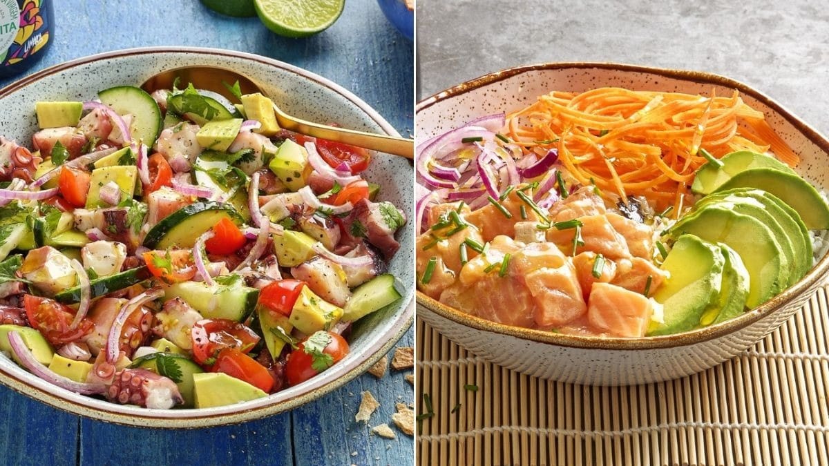 Como fazer ceviche de polvo e poke de salmão