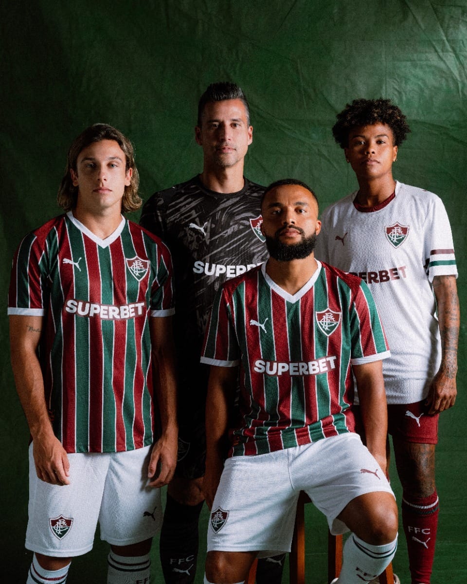 Fluminense divulga uniformes de 2026 com a Puma; veja as imagens