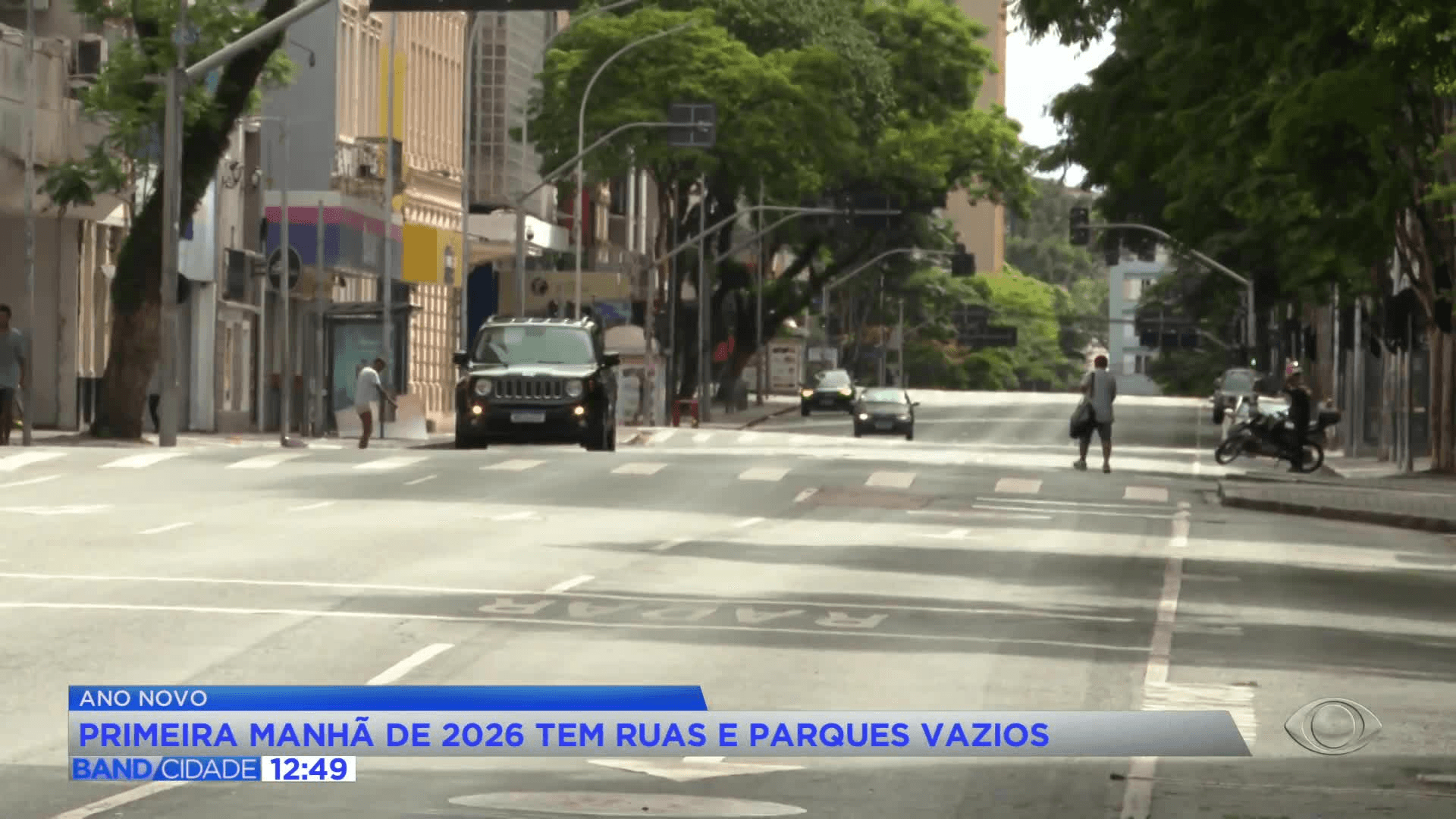 Primeiro dia de 2026 tem ruas vazias e parques tranquilos em Curitiba