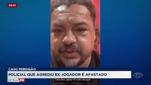 Perdigão grava vídeo após agressão e caso segue sob apuração da PM