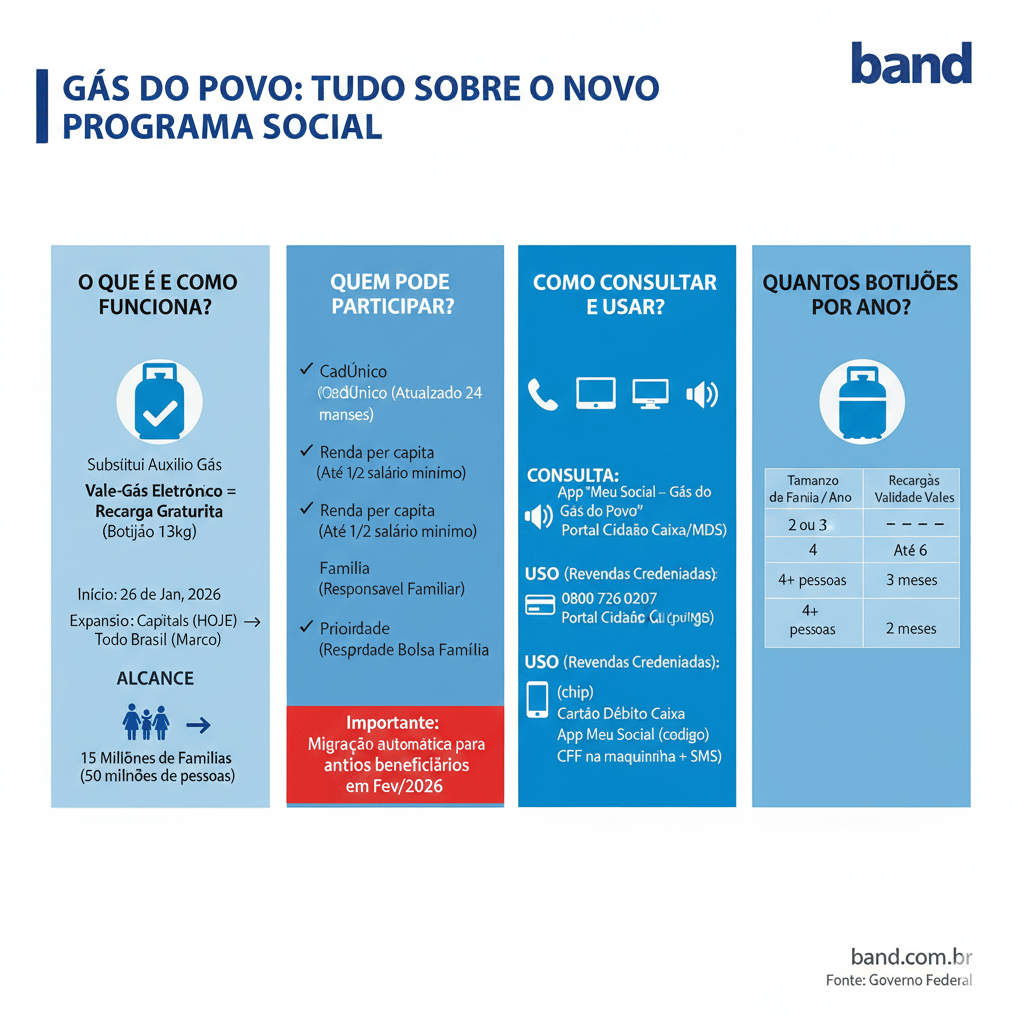 Gás do Povo: veja quem tem direito e como consultar o novo benefício