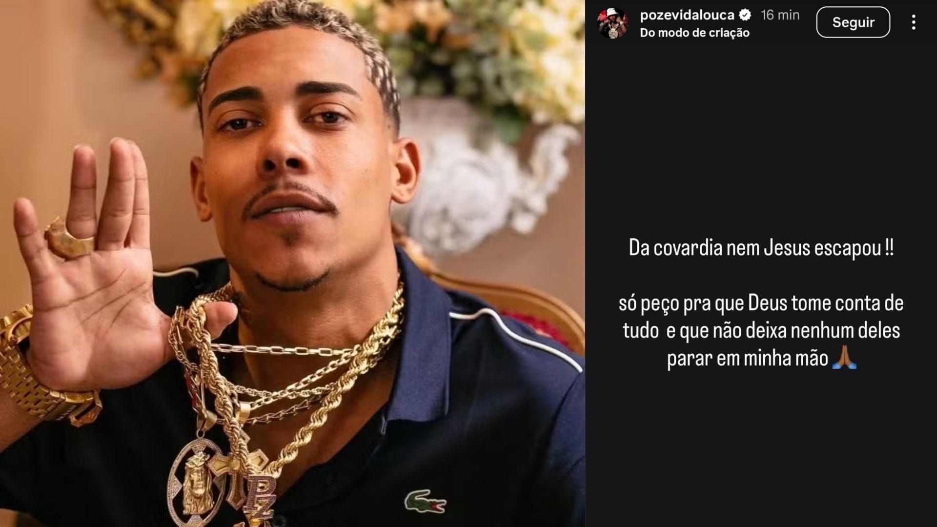 MC Poze do Rodo fala após ser feito refém em assalto no Rio
