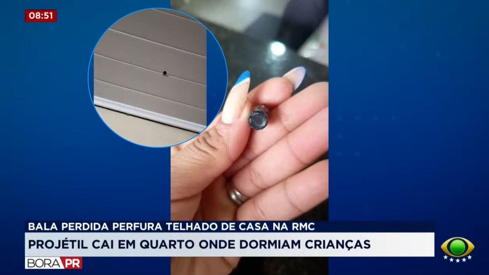 Bala perdida atinge casa e assusta família em Almirante Tamandaré
