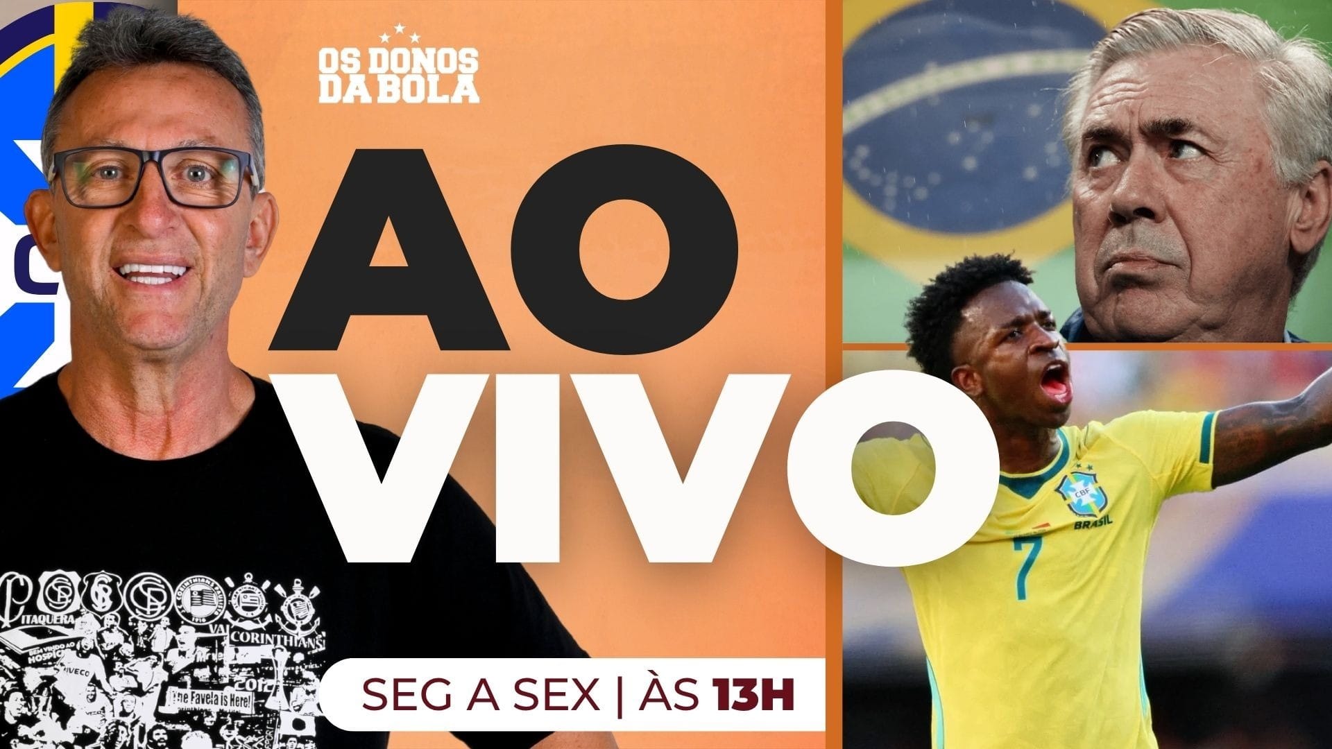 AO VIVO: Os Donos da Bola debatem escalação e entrevista de Ancelotti ...